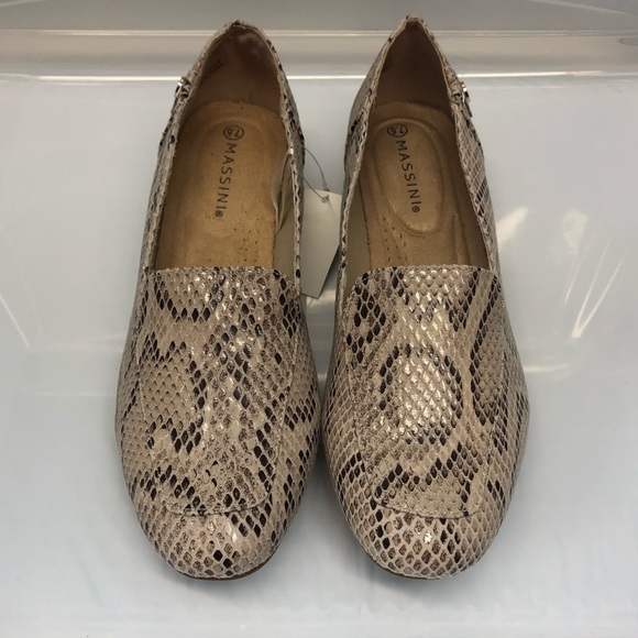 Massini | Shoes | Nwt And Box Reese Faux Snake Print Slip On Shoe ...